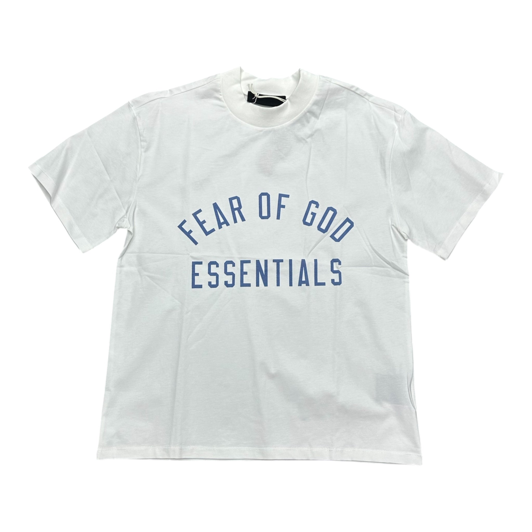 Essentials Tee White/Blue – Crwnplug